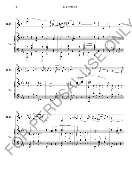 Liebesleid – Bb Clarinet & Piano Sheet Music PDF + MP3