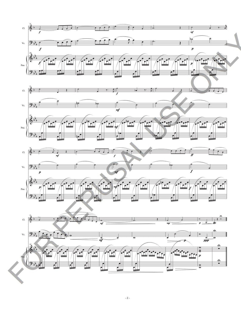Clarinet, Cello Piano sheet music - Ave Maria by J.S. Bach and Gounod
