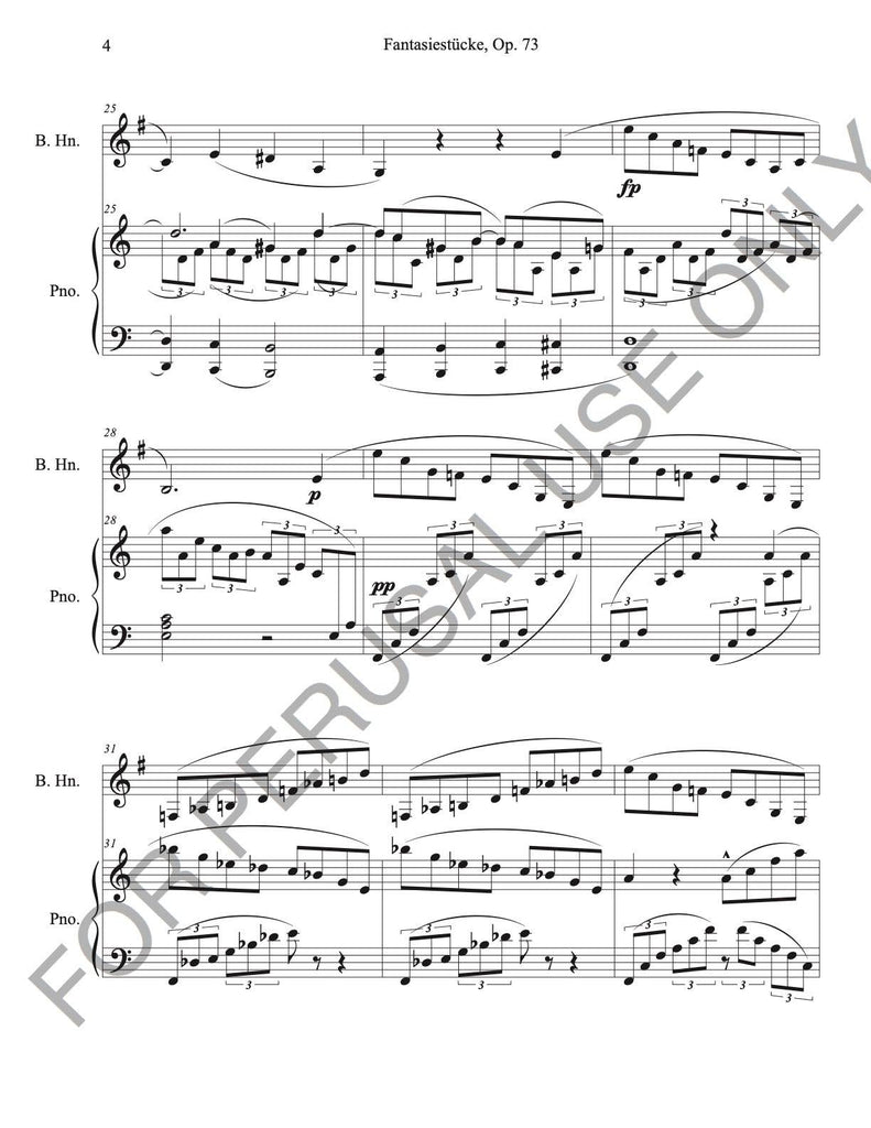 Basset Horn and Piano sheet music: Schumann's Fantasiestücke, Op. 73