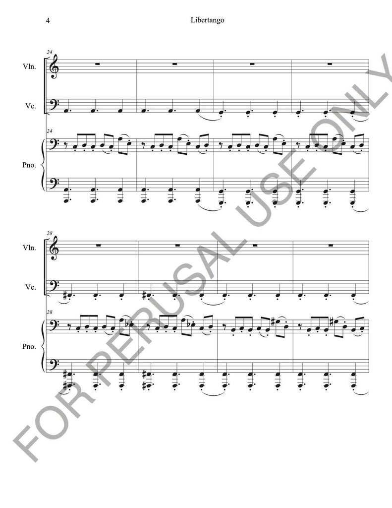 Violin, Violoncello and Piano sheet music - Piazzolla's Libertango ...