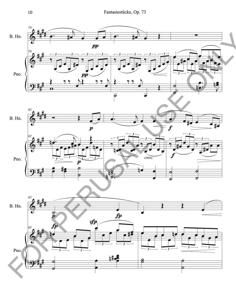 Basset Horn and Piano sheet music: Schumann's Fantasiestücke, Op. 73