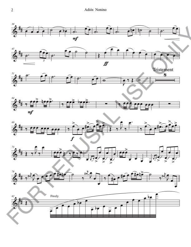Clarinet and Piano sheet music: Adiós Nonino by Astor Piazzolla